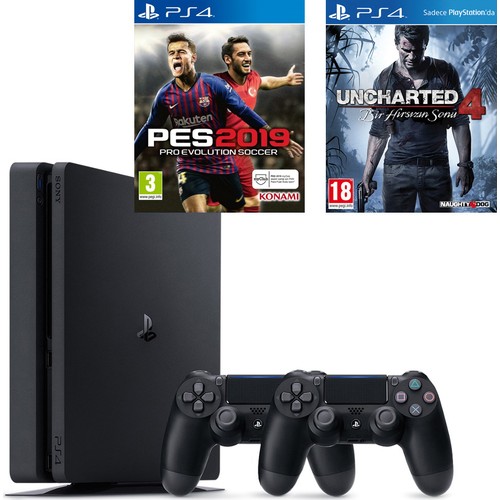 Sony Playstation 4 Slim + 2.Dualshock + PS4 Pes 19 + PS4 Fiyatı