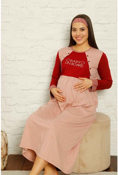 Farya Home Mother's Dream Pamuklu Puantiyeli Emzirme Bölmeli Hamile Lohusa Gecelik Farya Home Mother's Dream Pamuklu Puantiyeli Emzirme Bölmeli Hamile Lohusa Gecelik