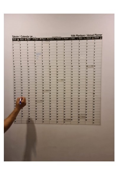 Sihirli Tahta Yıllık Takvim Planlayıcı Akıllı Statik Kağıt Tahta 100 x 100 cm + Kalem Sihirli Tahta Yıllık Takvim Planlayıcı Akıllı Statik Kağıt Tahta 100 x 100 cm + Kalem