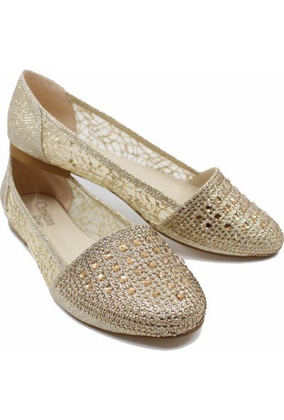 Potincim Chrt 267 Kadın Büyük Numara Abiye Gelin Ayakkabı Altın Potincim Chrt 267 Kadın Büyük Numara Abiye Gelin Ayakkabı Altın