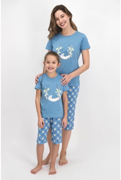 Arnetta 1281 Kadın Kapri Takım - Indigo