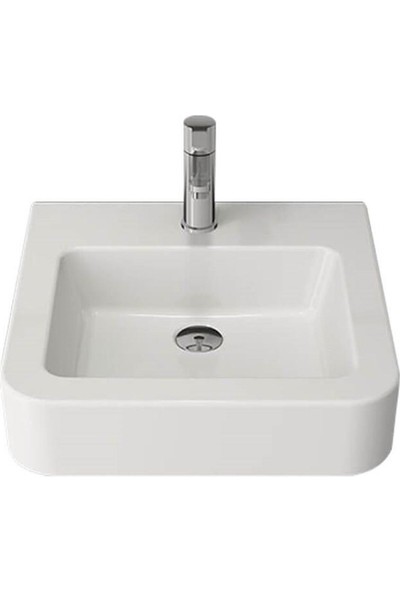 Bocchi Parma Lavabo 50 Cm Parlak Beyaz 1122-001-0126 Bocchi Parma Lavabo 50 Cm Parlak Beyaz 1122-001-0126