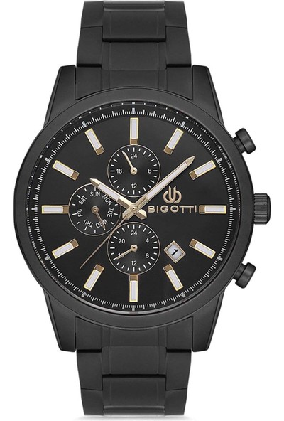 Bigotti Erkek Kol Saati Çelik Siyah Kordon Renk Atmaz 30 Metre Su Geçirmez Iç Fonksiyonları Aktif Klasik Kol Spor Model BG.1.10159.4 Bigotti Erkek Kol Saati Çelik Siyah Kordon Renk Atmaz 30 Metre Su Geçirmez Iç Fonksiyonları Aktif Klasik Kol Spor Model BG.1.10159.4