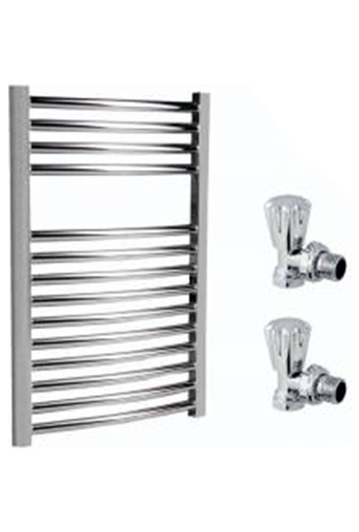 Decopan 40 x 80 Düz Krom Havlupan - Vana Dahildir