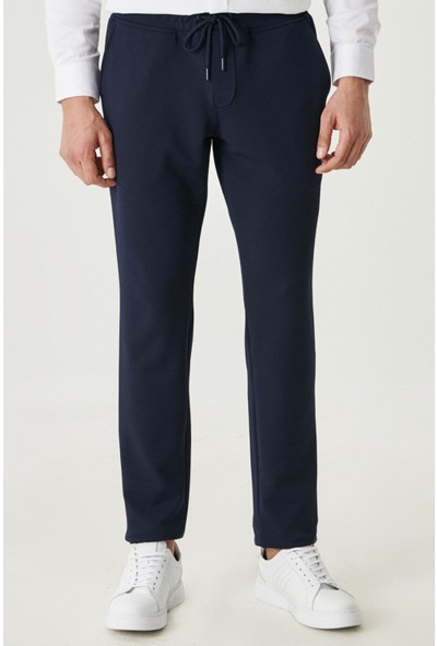 Ac&Co / Altınyıldız Classics Erkek Lacivert Slim Fit Dar Kesim Beli Bağlamalı Yan Cep Pantolon Ac&Co / Altınyıldız Classics Erkek Lacivert Slim Fit Dar Kesim Beli Bağlamalı Yan Cep Pantolon
