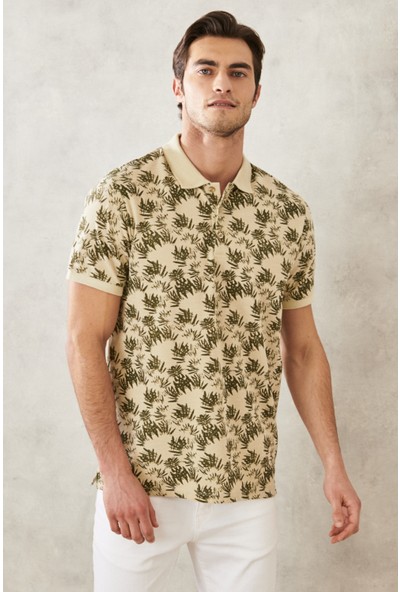 Altınyıldız Classıcs Slim Fit Dar Kesim Desenli Polo Yaka Tişört Altınyıldız Classıcs Slim Fit Dar Kesim Desenli Polo Yaka Tişört