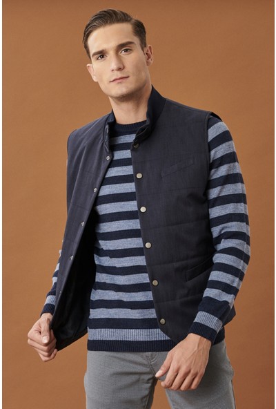 Altınyıldız Classıcs Erkek Lacivert Standart Fit Casual Spor Yelek Altınyıldız Classıcs Erkek Lacivert Standart Fit Casual Spor Yelek