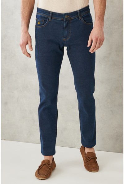 Altınyıldız Classics 4A0122200014 Normal Bel Slim Fit Düz Mavi Erkek Denim Pantolon Altınyıldız Classics 4A0122200014 Normal Bel Slim Fit Düz Mavi Erkek Denim Pantolon