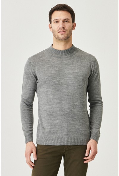 Altınyıldız Classıcs Erkek Gri Melanj Standart Fit Tüylenme Yapmayan Yarım Balıkçı Triko Kazak Altınyıldız Classıcs Erkek Gri Melanj Standart Fit Tüylenme Yapmayan Yarım Balıkçı Triko Kazak