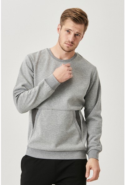 ALTINYILDIZ CLASSICS Erkek ACIK GRI MELANJ Standart Fit Rahat Kesim Bisiklet Yaka Sweatshirt ALTINYILDIZ CLASSICS Erkek ACIK GRI MELANJ Standart Fit Rahat Kesim Bisiklet Yaka Sweatshirt