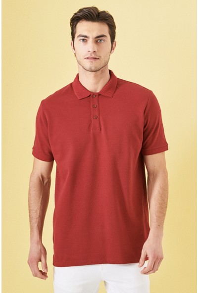 Altınyıldız Classıcs Erkek Bordo Polo Yaka Cepsiz Slim Fit Dar Kesim %100 Pamuk Düz Tişört Altınyıldız Classıcs Erkek Bordo Polo Yaka Cepsiz Slim Fit Dar Kesim %100 Pamuk Düz Tişört