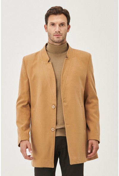 AC&Co / Altınyıldız Classics Erkek Vizon Standart Fit Kışlık Kaşe Kaban AC&Co / Altınyıldız Classics Erkek Vizon Standart Fit Kışlık Kaşe Kaban