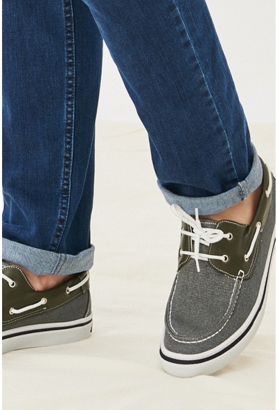 Ac&Co / Altınyıldız Classics Erkek Siyah-Yesıl Casual Rahat Ayakkabı