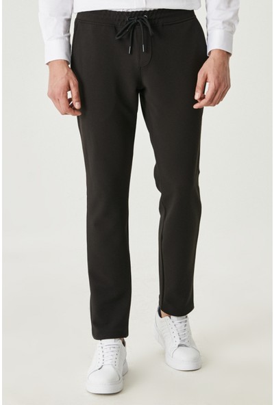 Ac&Co / Altınyıldız Classics Erkek Siyah Slim Fit Dar Kesim Beli Bağlamalı Yan Cep Pantolon Ac&Co / Altınyıldız Classics Erkek Siyah Slim Fit Dar Kesim Beli Bağlamalı Yan Cep Pantolon
