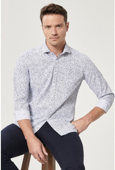 Altınyıldız Classıcs Erkek Renkli Tailored Slim Fit Dar Kesim İtalyan Yaka Baskılı Gömlek Altınyıldız Classıcs Erkek Renkli Tailored Slim Fit Dar Kesim İtalyan Yaka Baskılı Gömlek