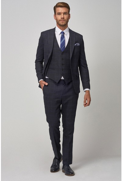 Altınyıldız Classics Slim Fit Yelekli Nano Takım Elbise