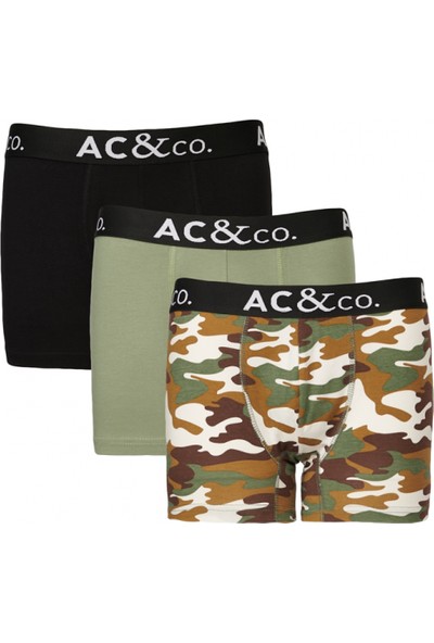 Ac&Co / Altınyıldız Classics Erkek Siyah-Hakı Boxer