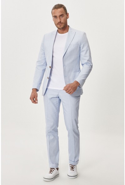 Altınyıldız Classics Erkek Mavi Ekstra Slim Fit Spor Takım Elbise Altınyıldız Classics Erkek Mavi Ekstra Slim Fit Spor Takım Elbise