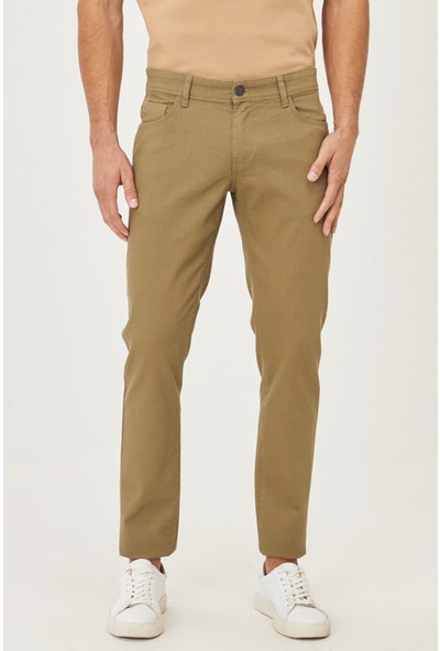 Ac&Co / Altınyıldız Classics Erkek Yeşil Kanvas Slim Fit Dar Kesim 5 Cep Pantolon Ac&Co / Altınyıldız Classics Erkek Yeşil Kanvas Slim Fit Dar Kesim 5 Cep Pantolon