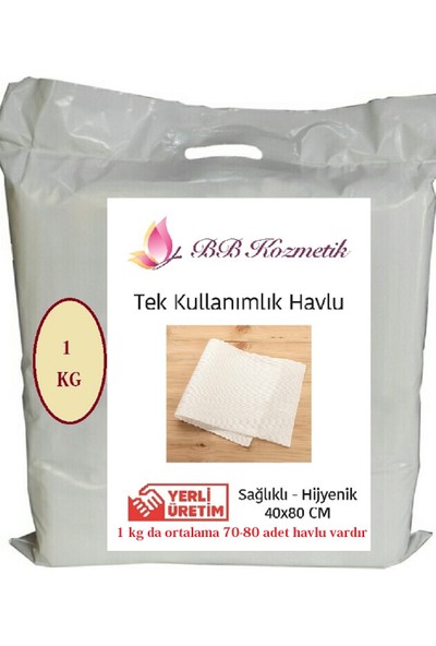 Bb Tek Kullanımlık Havlu 40X80 cm 1 kg Bb Tek Kullanımlık Havlu 40X80 cm 1 kg
