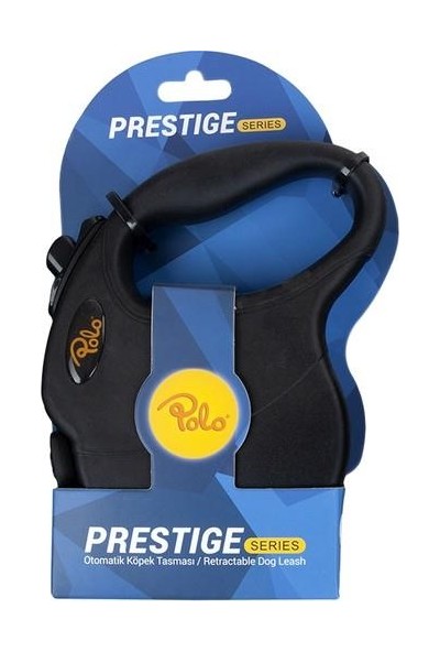 Polo Prestige Flexi Siyah Otomatik Köpek Tasma M 5M/20KG