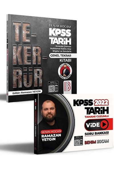 Benim Hocam Yayınları 2022 KPSS Tarih Soru Bankası ve Tekerrür Genel Tekrar Kitabı Seti Benim Hocam Yayınları 2022 KPSS Tarih Soru Bankası ve Tekerrür Genel Tekrar Kitabı Seti