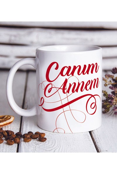 Belnido Anneler Gününe Özel Hediye Baskılı Beyaz Kupa Bardak