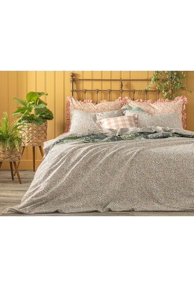 English Home Fleur De Nuit Pamuk Çift Kişilik Nevresim Takımı 200X220 cm Toz Pembe