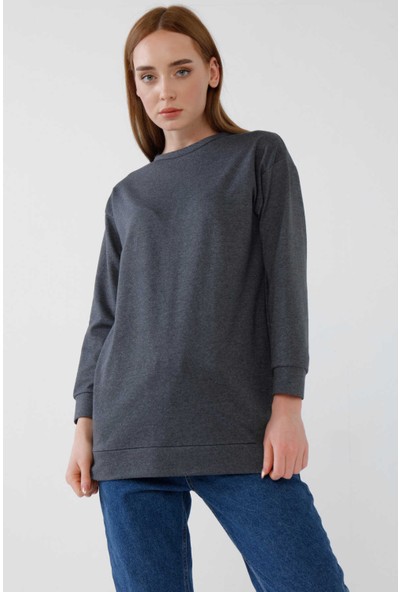 Yoncaekspres Spor Sweat Tunik 3351 Füme Yoncaekspres Spor Sweat Tunik 3351 Füme