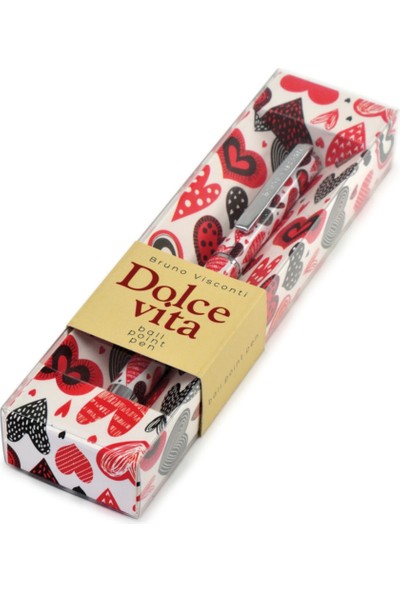 Bruno Dolce Vita Tükenmez Kalem Mavi 0.7 Mm. Kutulu Metal Gövde Renkli Kalpler Bruno Dolce Vita Tükenmez Kalem Mavi 0.7 Mm. Kutulu Metal Gövde Renkli Kalpler