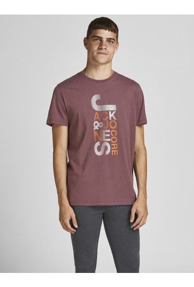 Jack & Jones Bisiklet Yaka Baskili Tisört