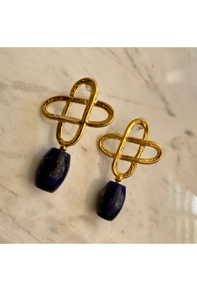 Naz Duzla Jewelry Lapis Doğal Taş Küpe Naz Duzla Jewelry Lapis Doğal Taş Küpe