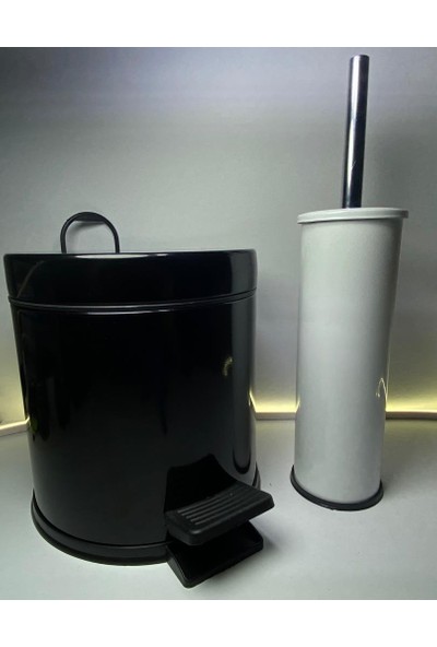 Empa Metal Paslanmaz Siyah 3l Çöp Kovası ve Renkli Klozet Fırçası Seti (Stainless Dustbin And Toilet Brush Set) Empa Metal Paslanmaz Siyah 3l Çöp Kovası ve Renkli Klozet Fırçası Seti (Stainless Dustbin And Toilet Brush Set)