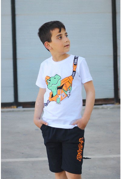 Çiggo Kids Cool Dinozor Baskılı Trend Erkek Çocuk T-Shirt