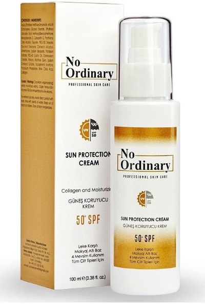 No Ordinary Sunscreen 50 Spf Yüksek Koruyuculu & Nemlendirici Krem 100ml