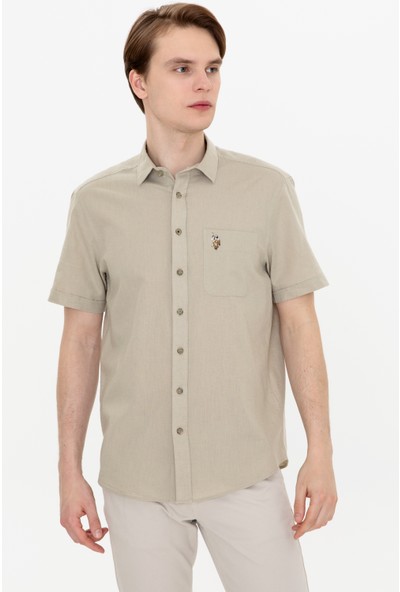 U.S. Polo Assn.Erkek Haki Gömlek