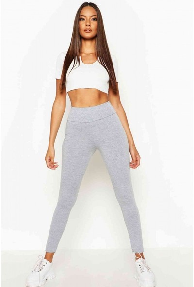 Aria's Closet Yüksek Bel Tayt Gri