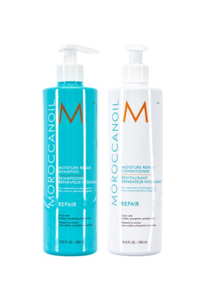 Moroccanoil Onarıcı Nem Veren Şampuan 500ML + Krem 500ML Set Moroccanoil Onarıcı Nem Veren Şampuan 500ML + Krem 500ML Set