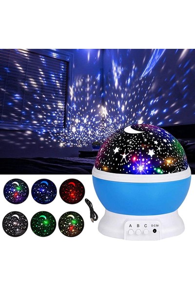 Hd Marketim Star Master Dream Işığı Dönen Projeksiyon Lambası Çocuk Bebek Odası Renkli LED Lamba Mavi Hd Marketim Star Master Dream Işığı Dönen Projeksiyon Lambası Çocuk Bebek Odası Renkli LED Lamba Mavi
