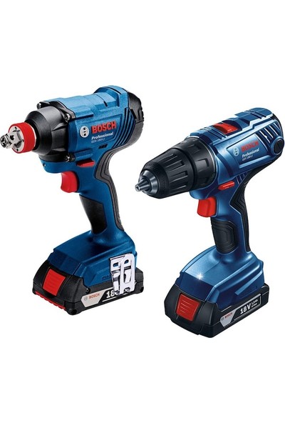 Bosch Professional Gsr 180-LI + Gdx 180-LI 18V 2.0 Ah Çift Akülü Set Bosch Professional Gsr 180-LI + Gdx 180-LI 18V 2.0 Ah Çift Akülü Set