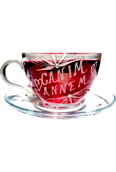 Decocia 238 cc Anneler Gününe Özel Kişiselleştirilebilir El İşlemeli Desenli Cam Fincan Decocia 238 cc Anneler Gününe Özel Kişiselleştirilebilir El İşlemeli Desenli Cam Fincan