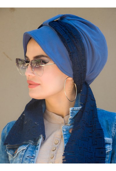 Aişe Tesettür Şapka Bone - Indigo Lacivert - Aişe Tesettür