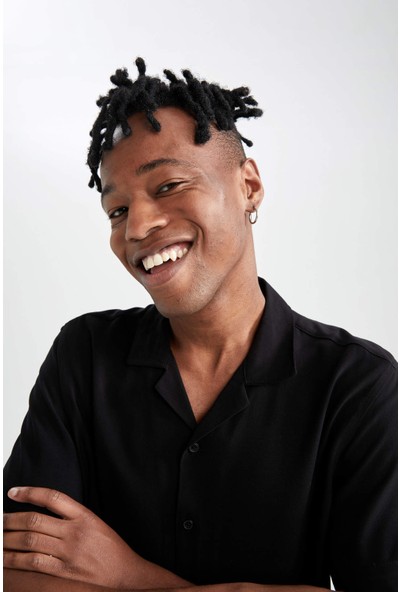 Regular Fit Viskon Basic Kısa Kollu GÖMLEK N1760AZ22SM