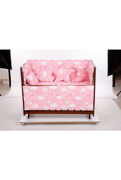 Hugoybedding 60CM x 120CM Pollycotton Lüks Bebek Uyku Seti Pembe Beyaz Ay ve Bulut Temalı (10 Parça) Hugoybedding 60CM x 120CM Pollycotton Lüks Bebek Uyku Seti Pembe Beyaz Ay ve Bulut Temalı (10 Parça)