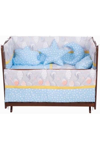 Hugoybedding 80CM x 130CM Pollycotton Lüks Bebek Uyku Seti Mavi Beyaz Ay ve Yıldız Temalı (10 Parça) Hugoybedding 80CM x 130CM Pollycotton Lüks Bebek Uyku Seti Mavi Beyaz Ay ve Yıldız Temalı (10 Parça)