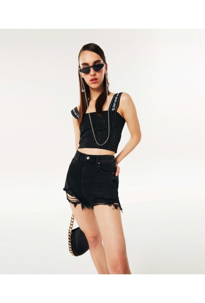 Twist Eskitme Jean Şort