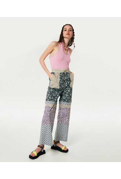 Twist Çiçek Desen Pantolon