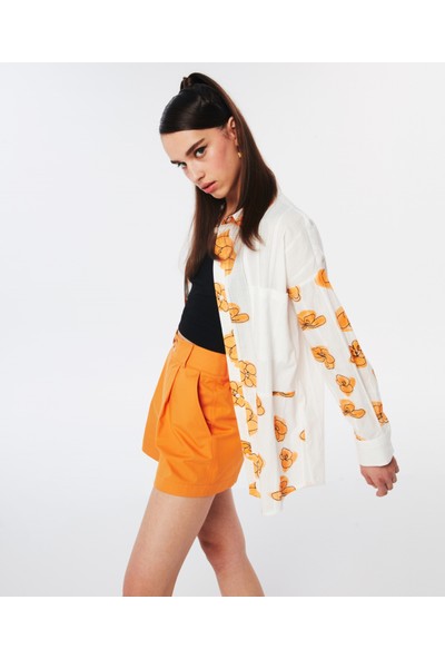 Twist Çiçek Baskılı Gömlek