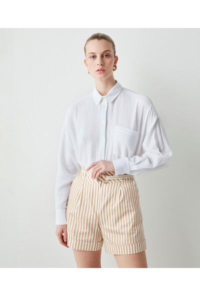 İpekyol Çizgili Dokuma Gömlek
