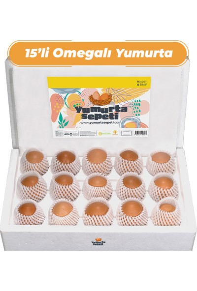 Baştarım Omegalı Yumurta 15'li